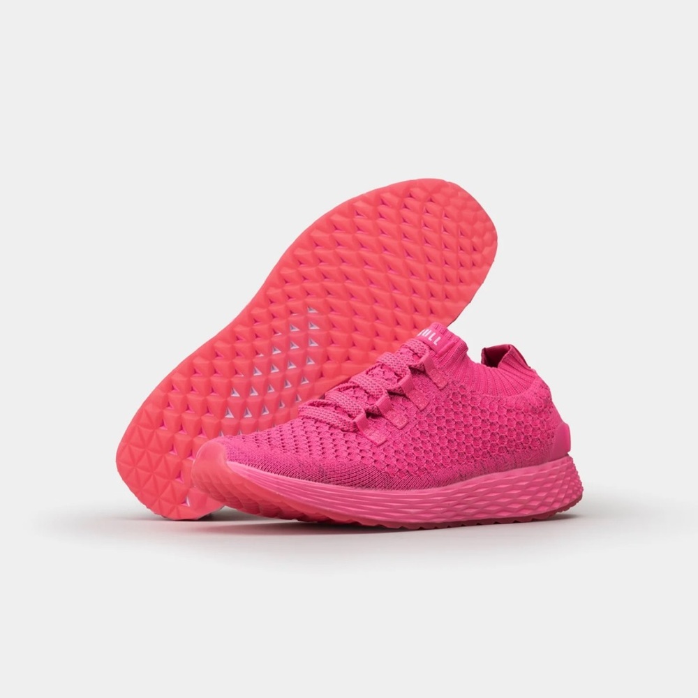 Nobull Women’s Reflective Knit Runner Hot Pink - Gem